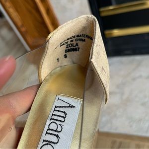 Amanda | Shoes | Vintage Amanda Transparent Heels Gold | Poshmark